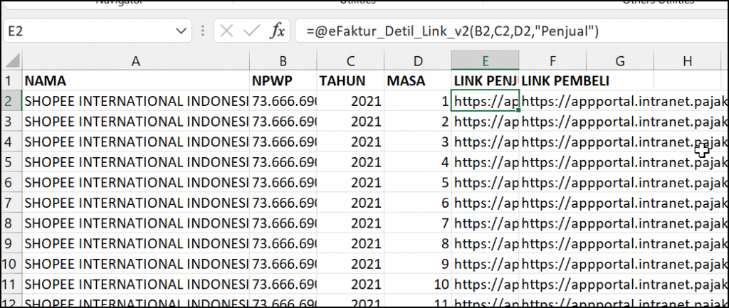 Error #NAME pada rumus e-Audit Utilities di workbook – e-Auditors ...